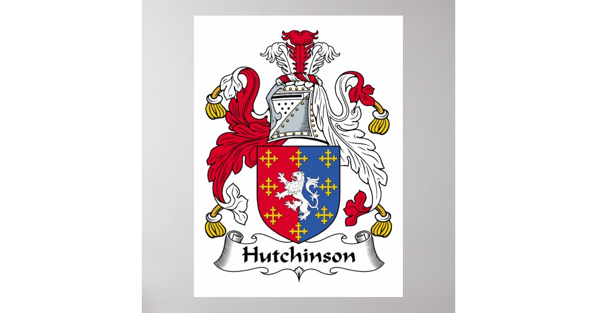 Hutchinson Family Crest Poster | Zazzle