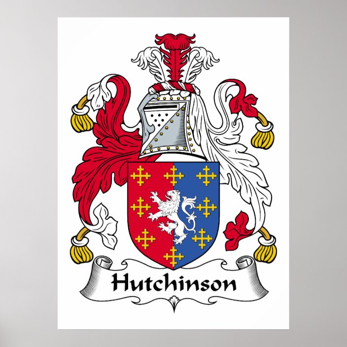 Hutchinson Family Crest Poster | Zazzle.com