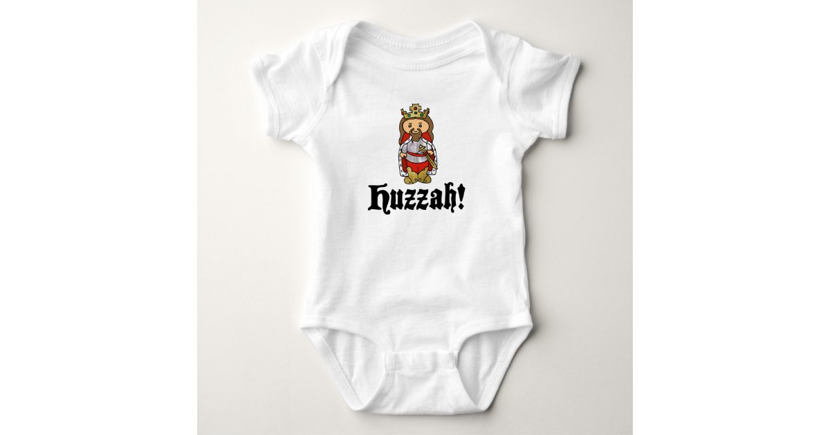 HUZZAH! King Arthur baby bodysuit t shirt | Zazzle