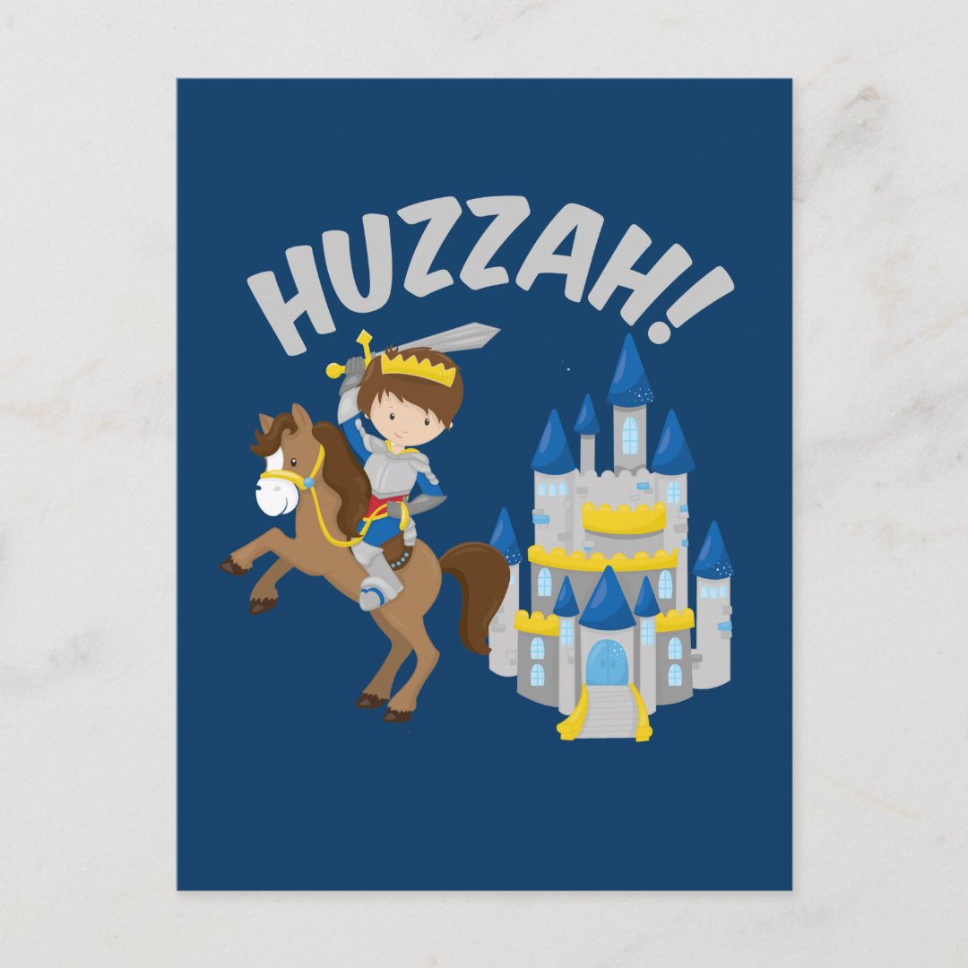 Huzzah Renaissance Faire Knight Postcard | Zazzle