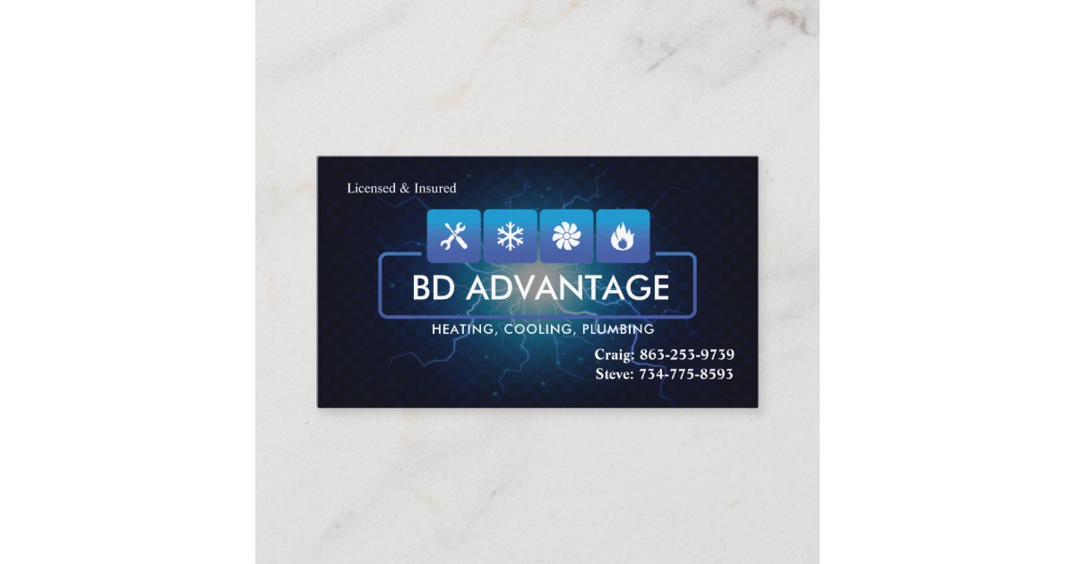 HVAC Business Cards | Zazzle