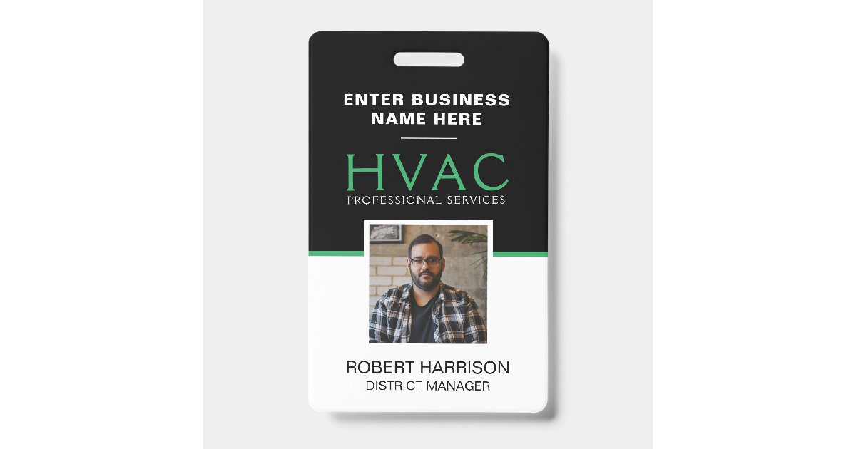 HVAC Employee Badge | Zazzle