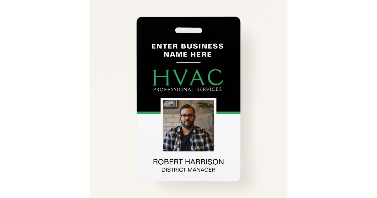 HVAC Employee Badge | Zazzle