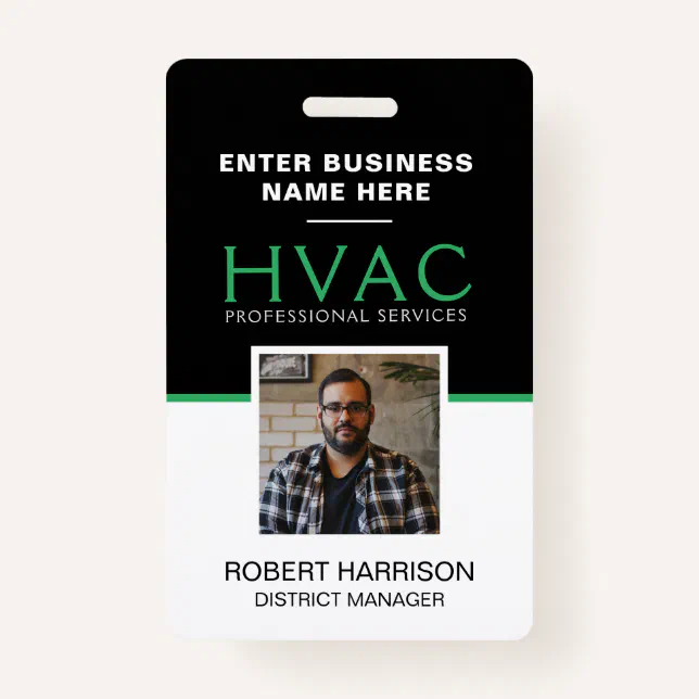 HVAC Employee Badge | Zazzle