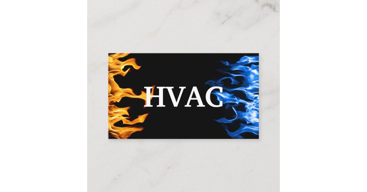 HVAC Heating and Air Conditioning Cooling Business Card | Zazzle