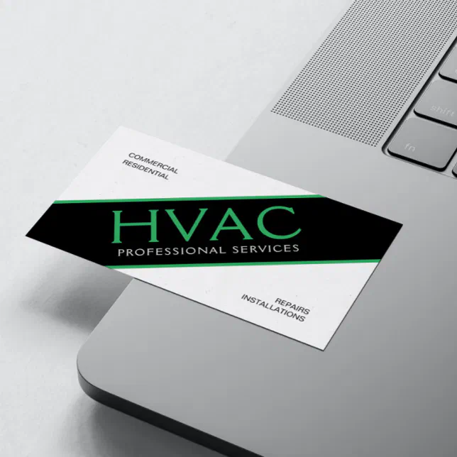 HVAC Heating & Cooling Professional Business Card | Zazzle