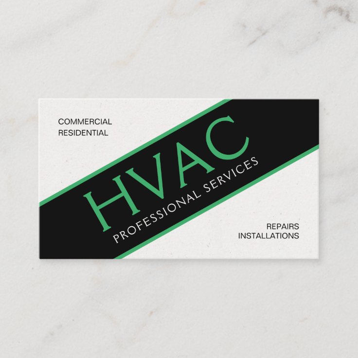 HVAC Heating & Cooling Professional Business Card | Zazzle