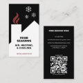 HVAC Heating Cooling Specialists Modern QR code Business Card | Zazzle