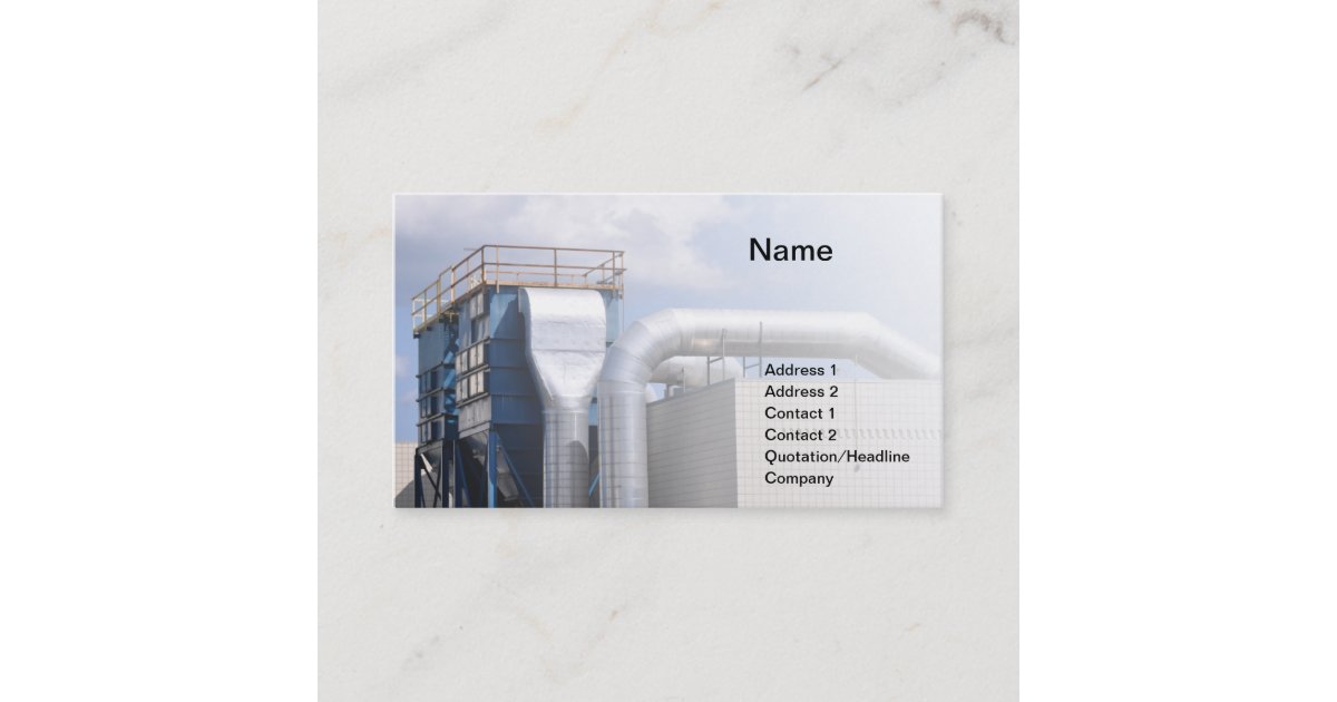 hvac or refrigeration equipment business card | Zazzle