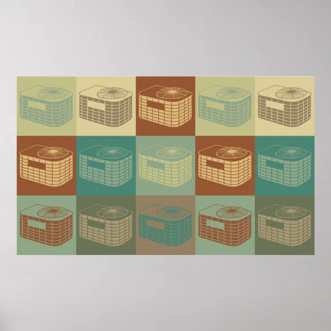 HVAC Pop Art Poster | Zazzle
