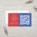 HVAC Professional QR Code Logo Modern Business Card | Zazzle