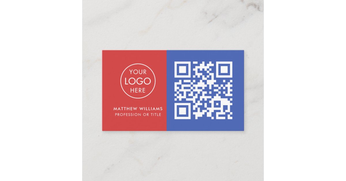 HVAC Professional QR Code Logo Modern Business Card | Zazzle