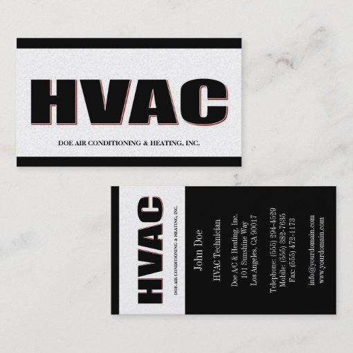 HVAC Technician Bold Gold Business Card | Zazzle