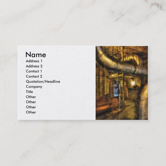 HVAC - Where the pipes go Business Card | Zazzle.com