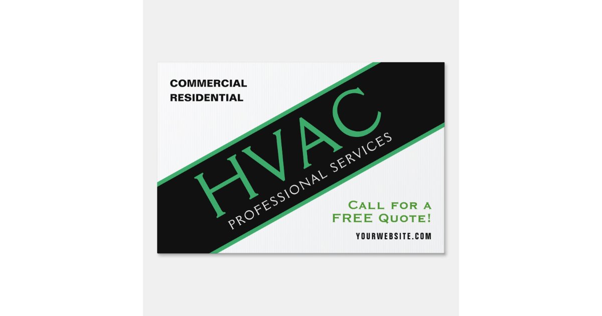 HVAC Yard Sign | Zazzle