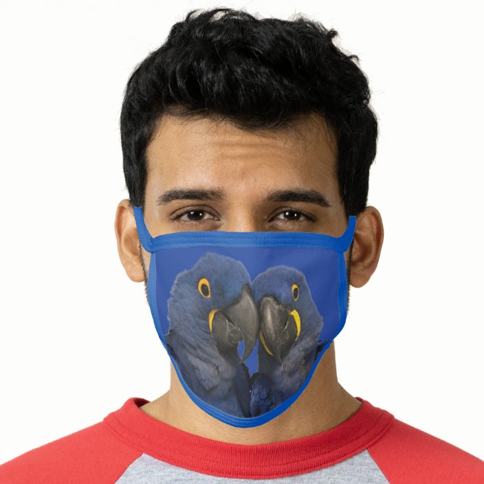 Hyacinth Macaw Parrot Bird Rare Blue Face Mask | Zazzle.com