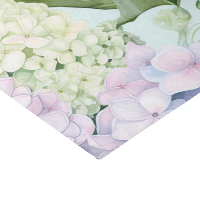 Hydrangea Blossoms Cream Lilac Blue Hues Floral Tissue Paper | Zazzle