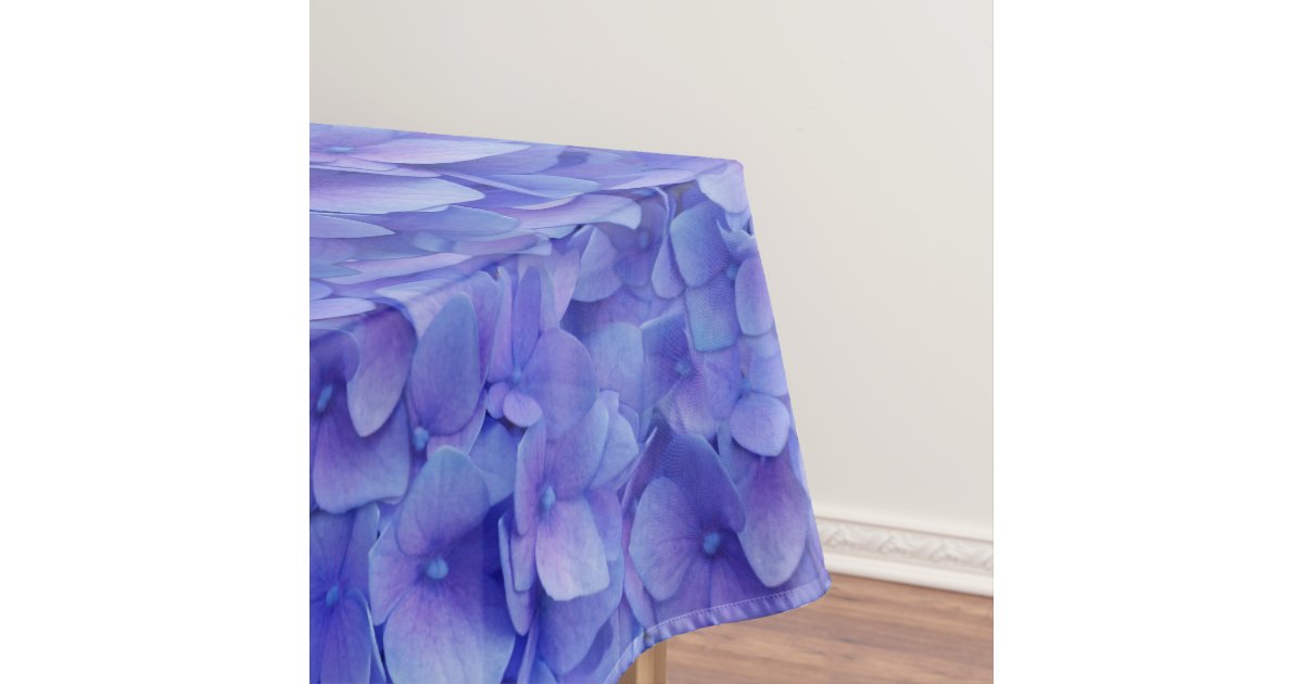 Hydrangea Blue Tablecloth | Zazzle