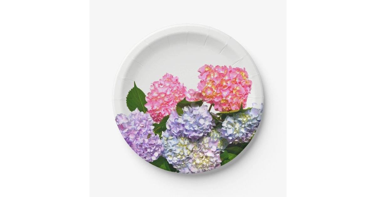 Hydrangea Bouquet Paper Plates | Zazzle