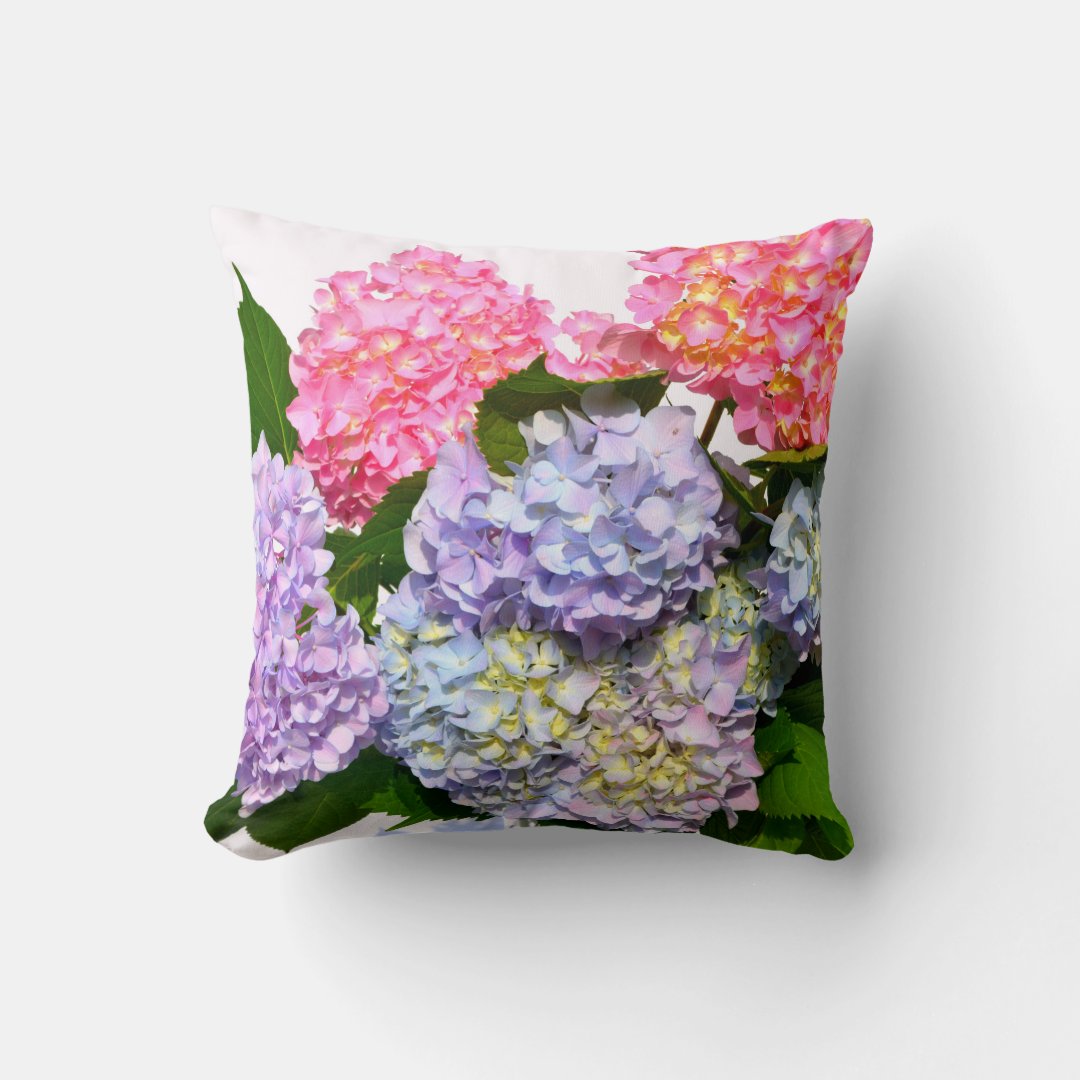 Hydrangea Bouquet Throw Pillow | Zazzle