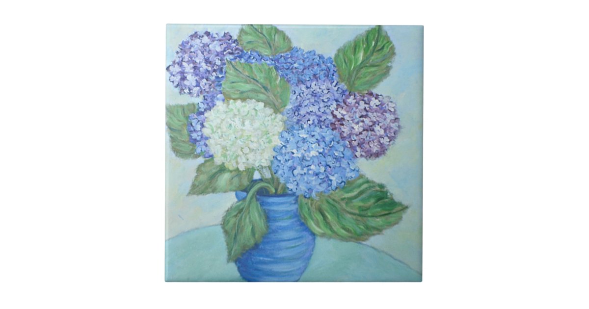 Hydrangea Ceramic Tile | Zazzle