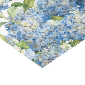 Hydrangea Floral Classic Blue Pattern Tissue Paper | Zazzle