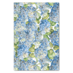 Hydrangea Floral Classic Blue Pattern Tissue Paper | Zazzle