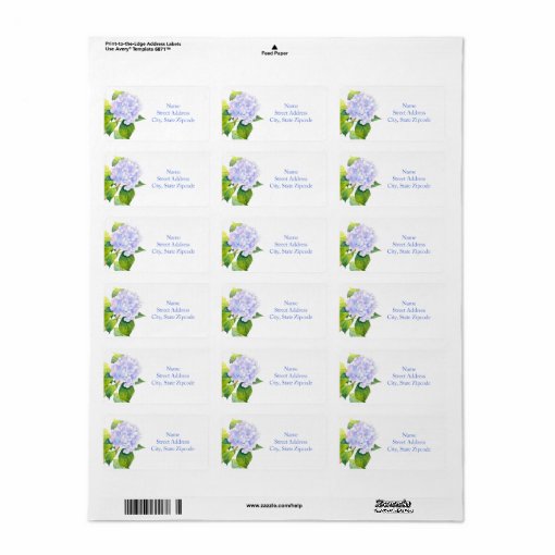 'Hydrangea' Label | Zazzle