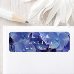 Hydrangea Return Address Label | Zazzle