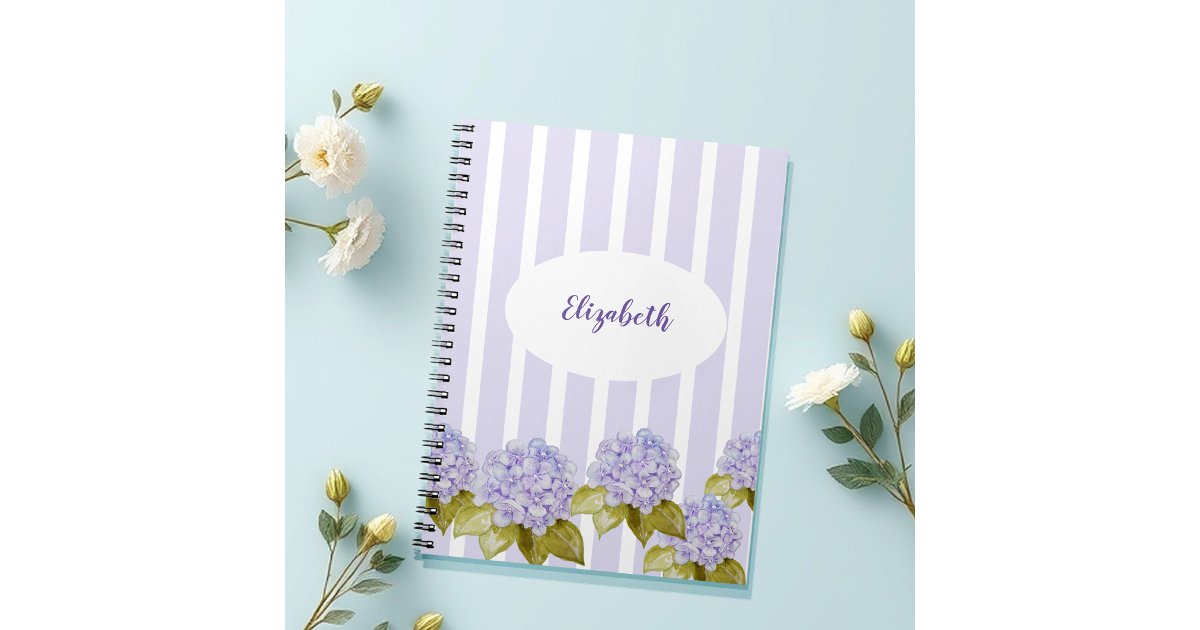Hydrangea Shades Of Violet Blue Notebook | Zazzle
