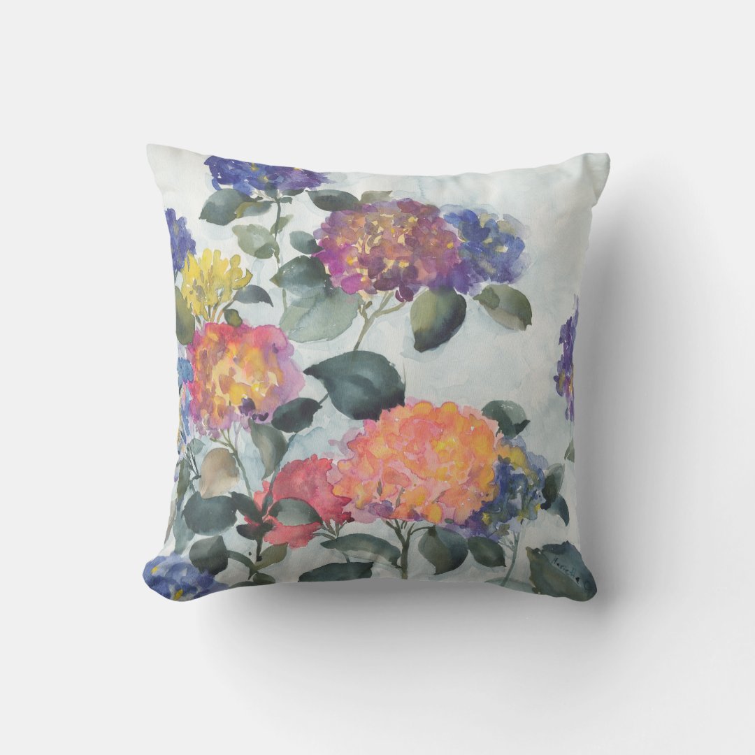 Hydrangea Throw Pillow | Zazzle