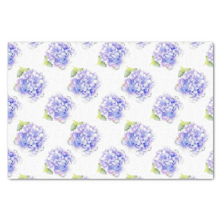 Hydrangea Watercolor Pattern Tissue Paper | Zazzle.com