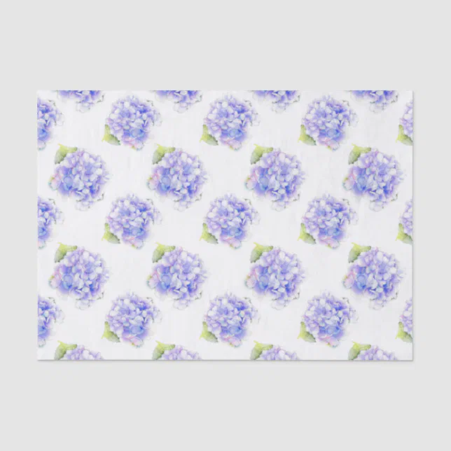 Hydrangea Watercolor Pattern Tissue Paper | Zazzle