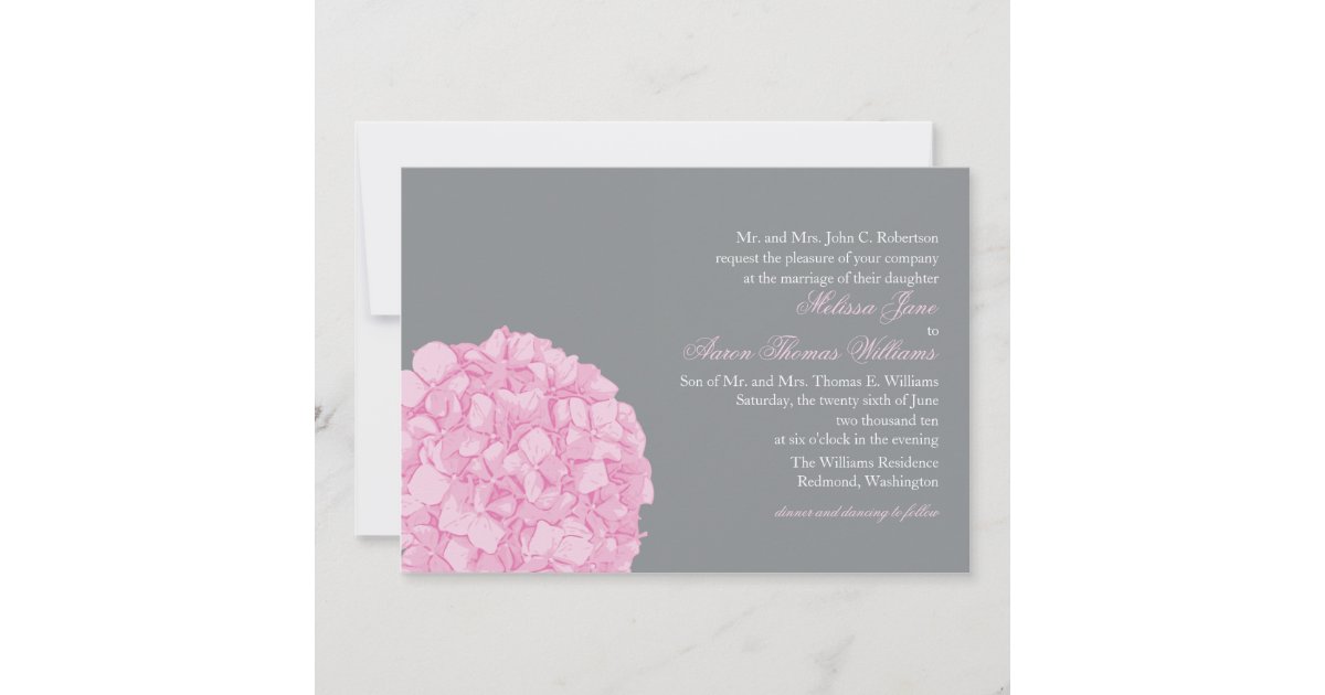 Hydrangea Wedding Invitation | Zazzle