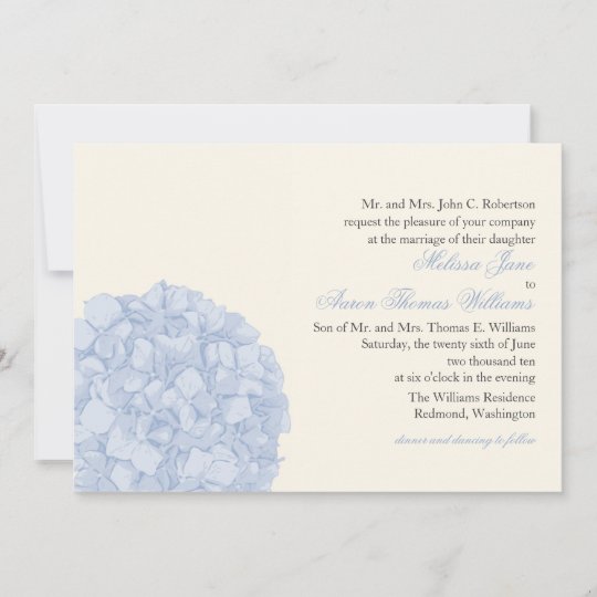 Hydrangea Wedding Invitation | Zazzle.com