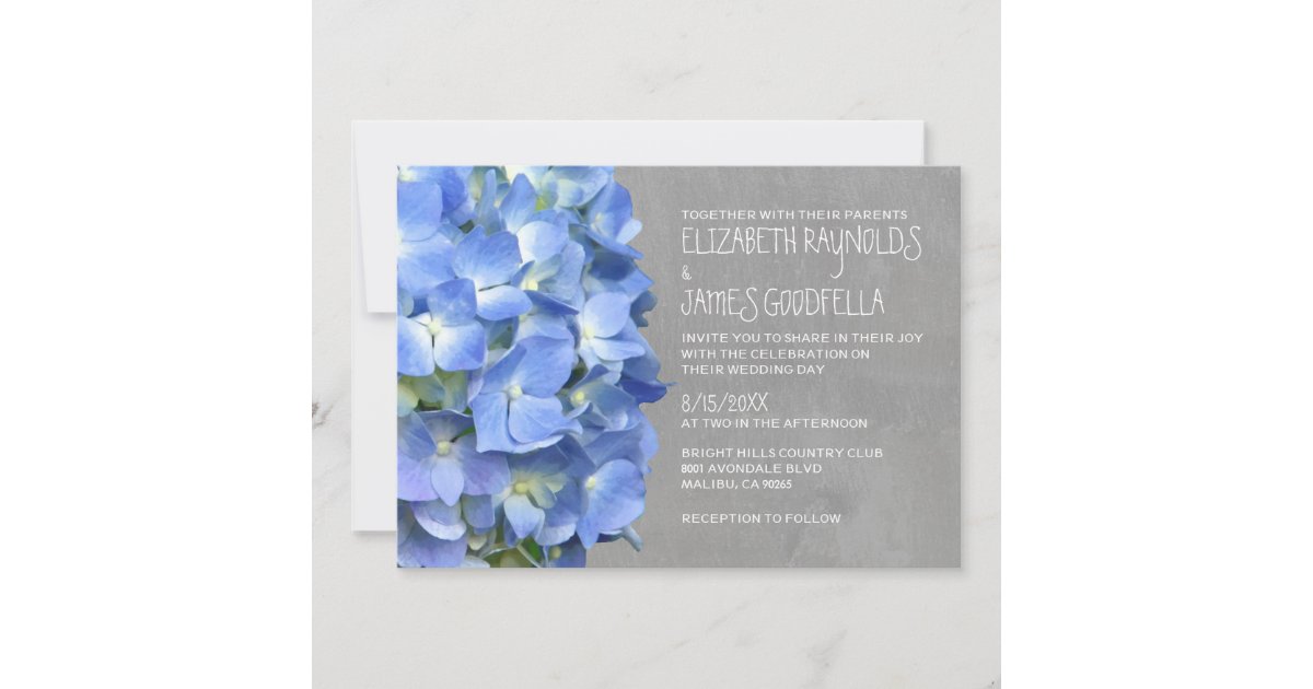 Hydrangea Wedding Invitations | Zazzle
