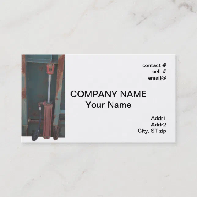 Hydraulic cylinder business card | Zazzle