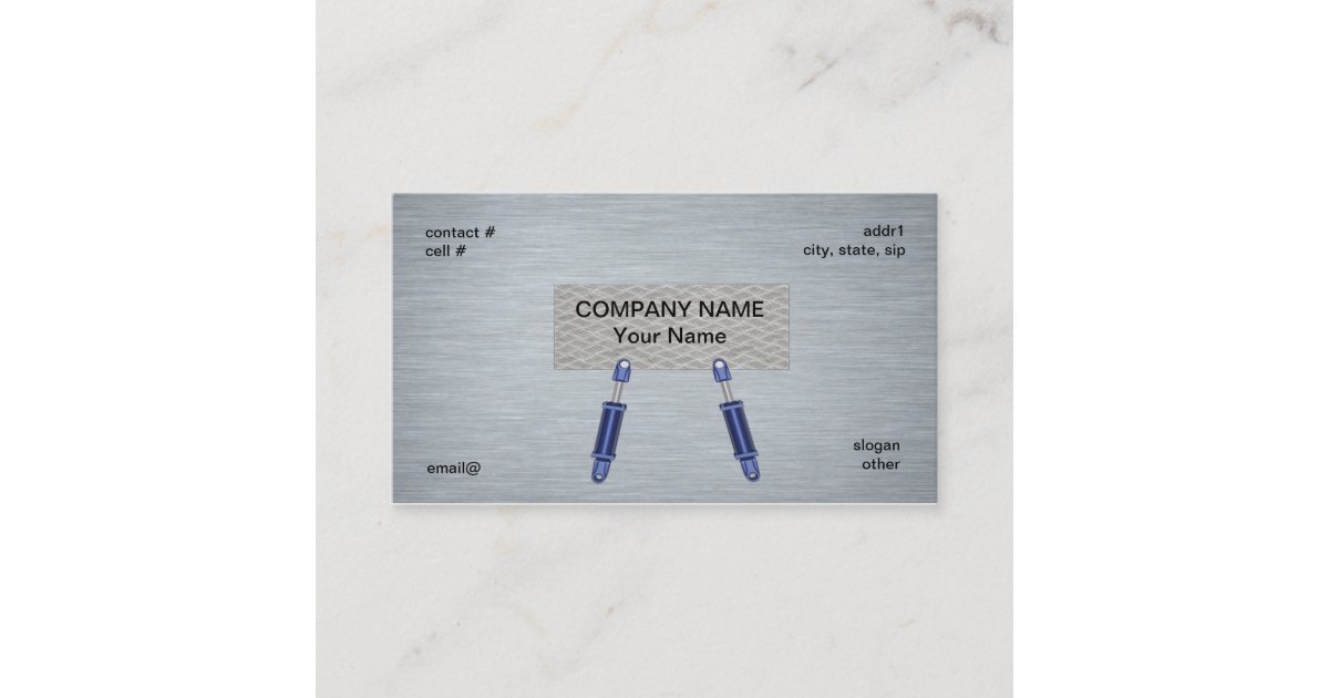 hydraulic cylinder concept business card | Zazzle.com