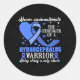Hydrocephalus Awareness Blue Ribbon Support Classic Round Sticker | Zazzle