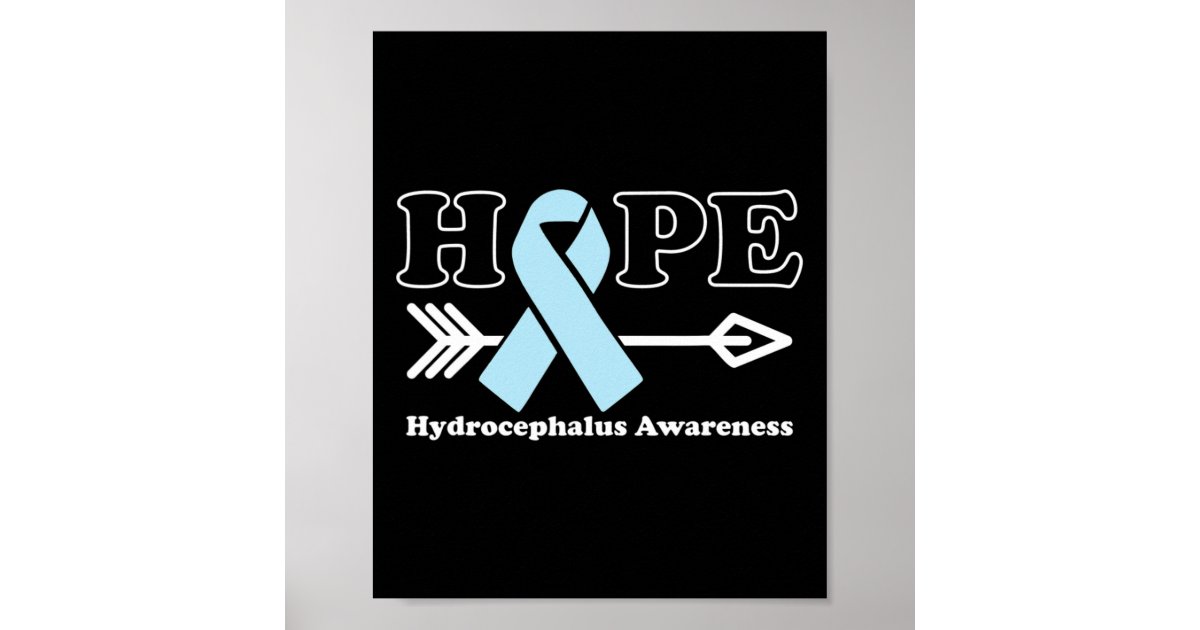 - Hydrocephalus Awareness Light Blue Ribbon Poster | Zazzle