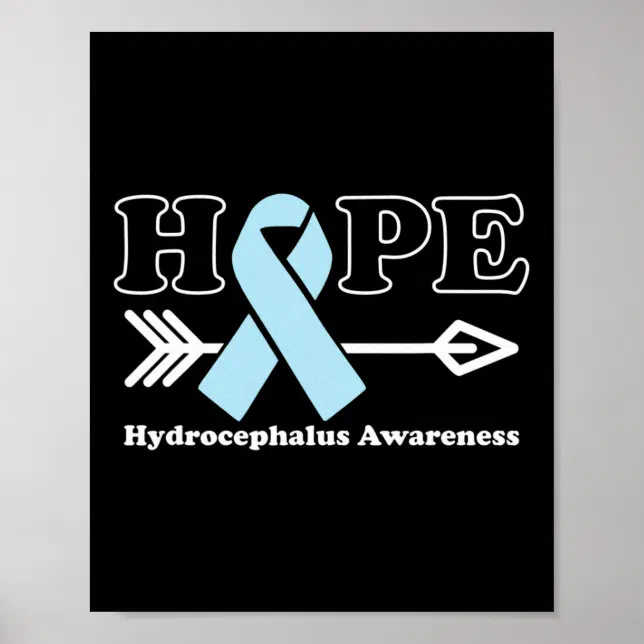 - Hydrocephalus Awareness Light Blue Ribbon Poster | Zazzle