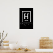 hydrogen - a gas which turns into people poster | Zazzle
