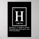 hydrogen - a gas which turns into people poster | Zazzle