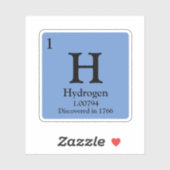 Hydrogen Periodic Table Sticker | Zazzle