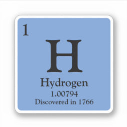 Hydrogen Periodic Table Sticker | Zazzle