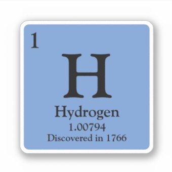 Hydrogen Periodic Table Sticker | Zazzle