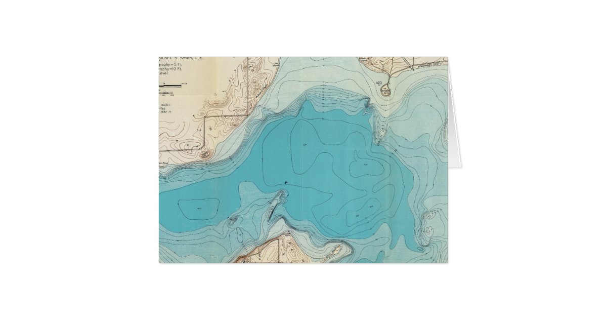 Hydrographic map Lake Mendota | Zazzle