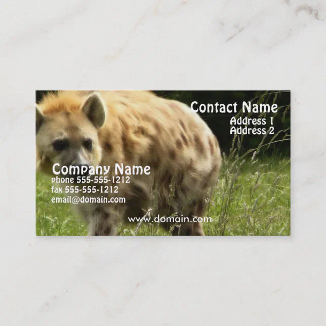 Hyena Business Card | Zazzle