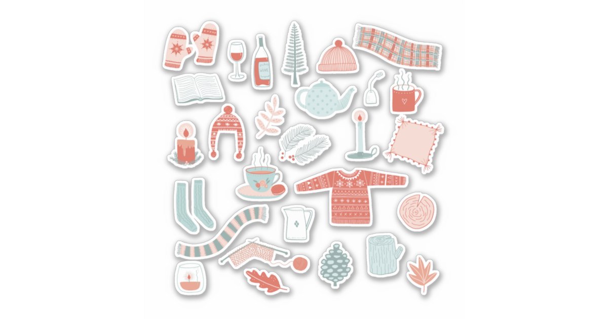 Hygge Cosy Home Sticker | Zazzle
