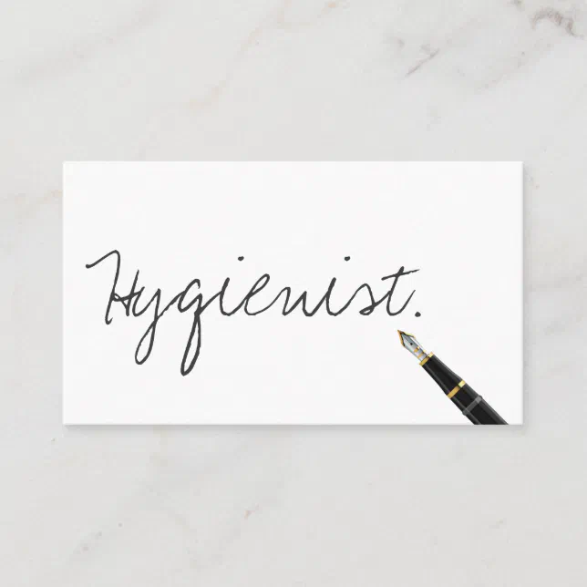 Hygienist Free Handwriting Script Dental Business Card | Zazzle
